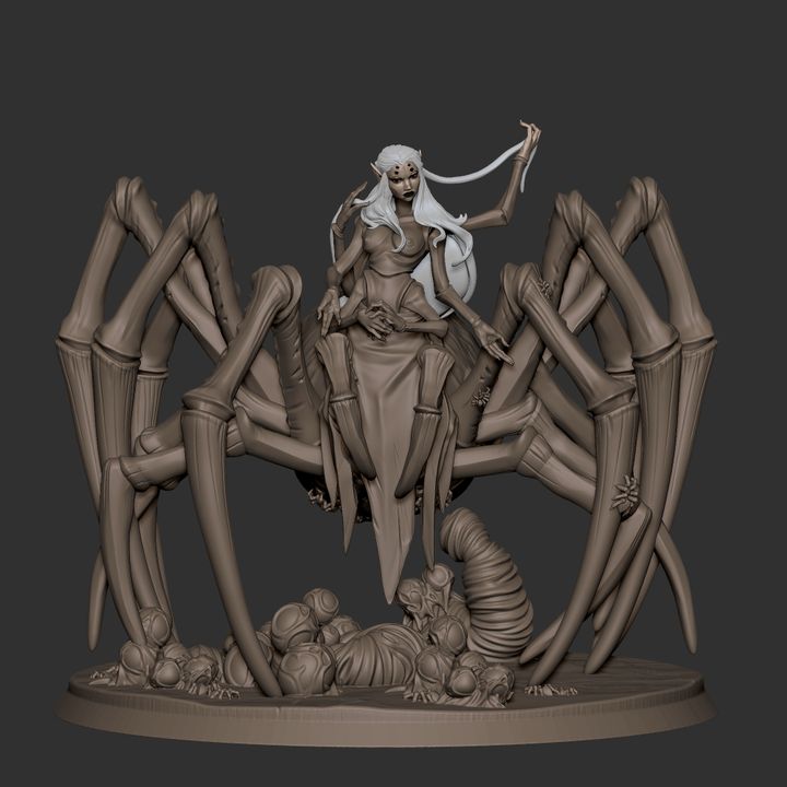 3D Printable Lolth, Queen of Spiders (2 Versions) [NSFW] by Bite the Bullet